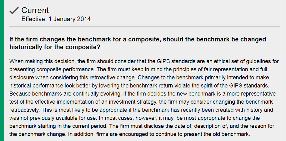 GIPS compliant? What to do about those high market index costs? | TSG